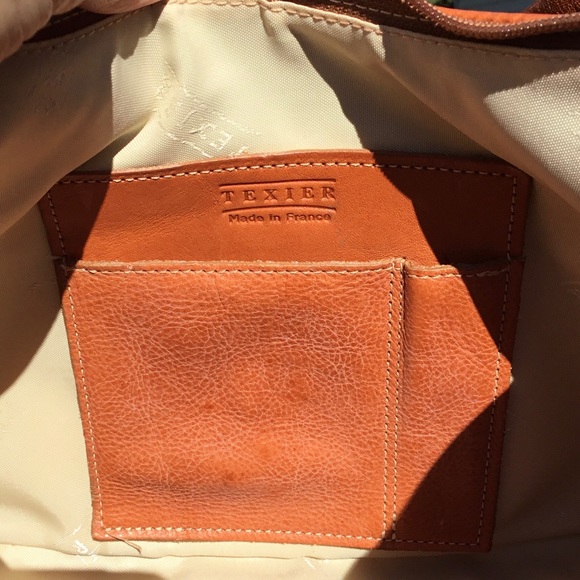 Vintage Texier | Bags | Vintage Texier France Leather Shoulder Bag ...